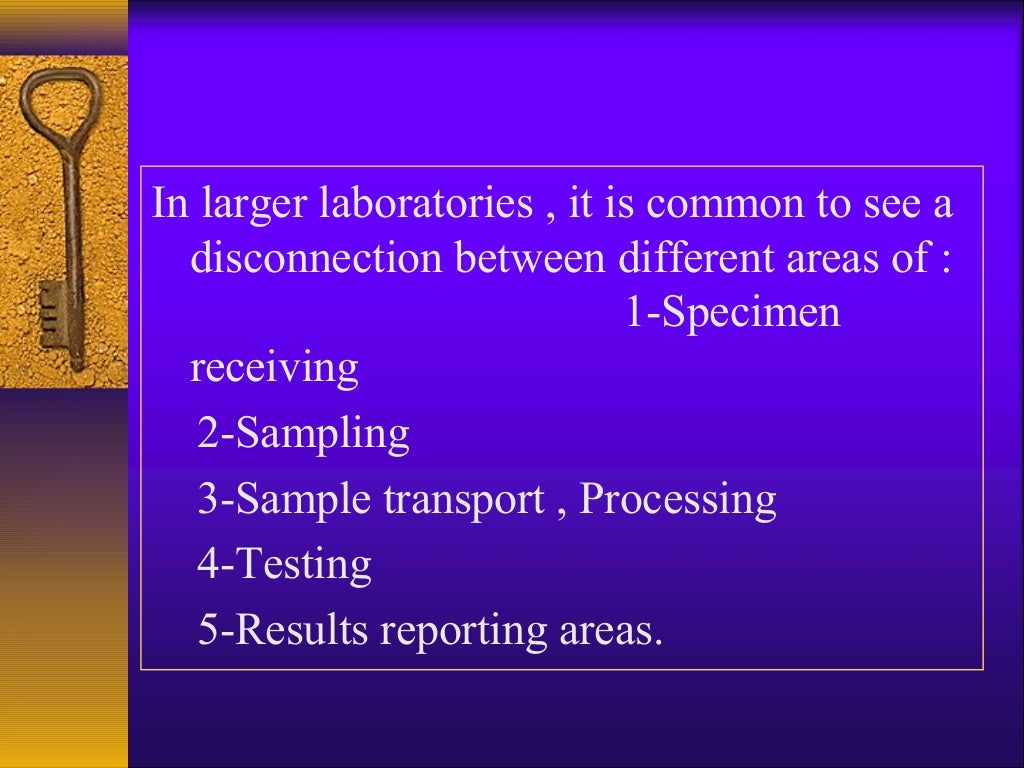 PRE AND POST ANALYTICAL ERRORS PRE AND POST ANALYTICAL ERRORS