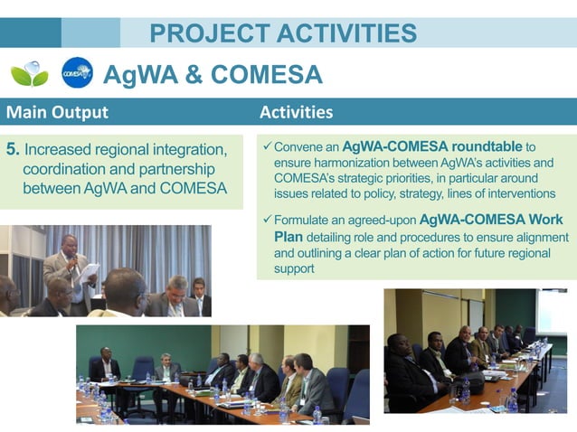 Support To The Pre- And Post-CAADP Compact Process For Improved AWM | PPT