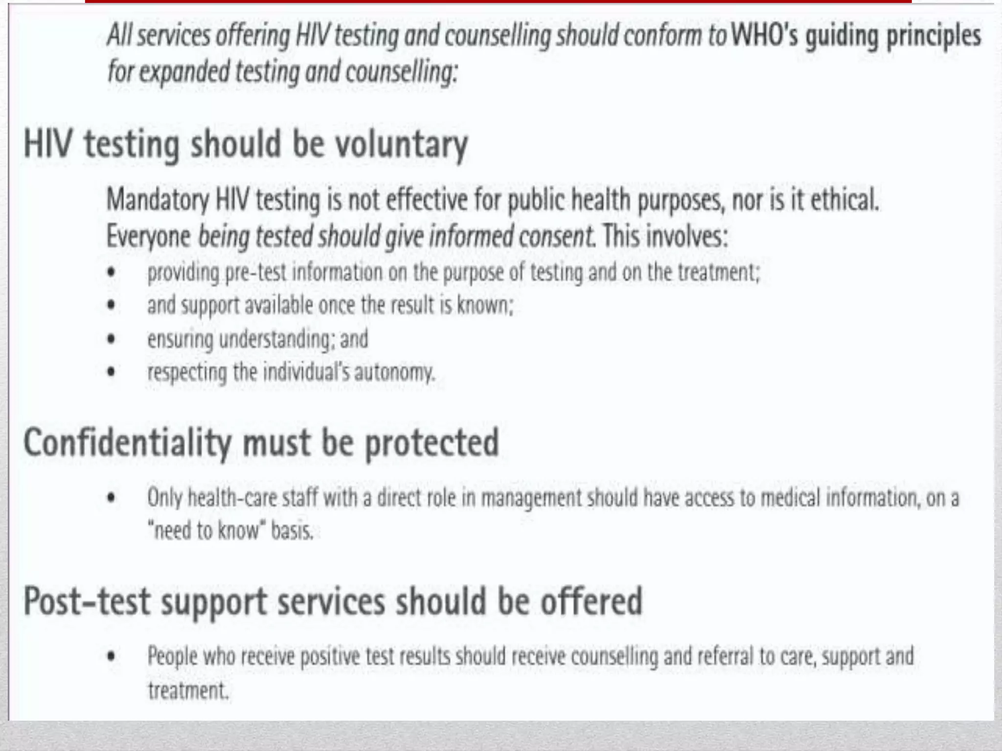 Pre and post HIV counseling (VCT) | PPTX