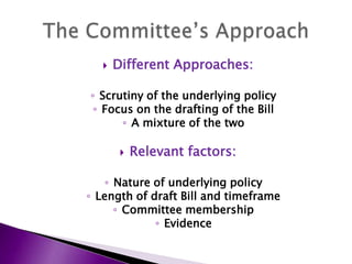 Pre and post-legislative scrutiny, House of Commons | PPTX | Civic ...