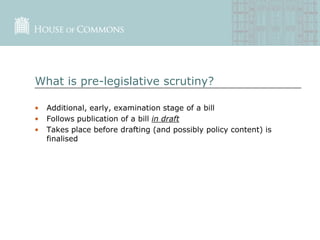 Pre and post legislative scrutiny March 2013 | PPTX