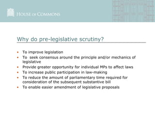 Pre and post legislative scrutiny March 2013 | PPTX