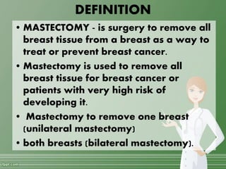 Pre and post of care for mastectomy | PPTX