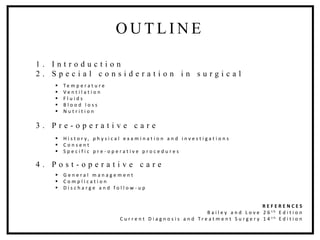 Pre and Post operative in Paediatric Surgery | PPTX