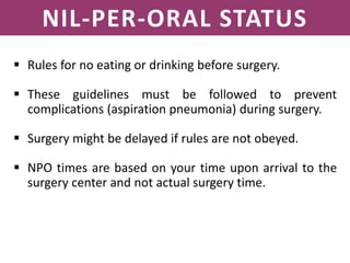 Pre and Post operative in Paediatric Surgery | PPTX