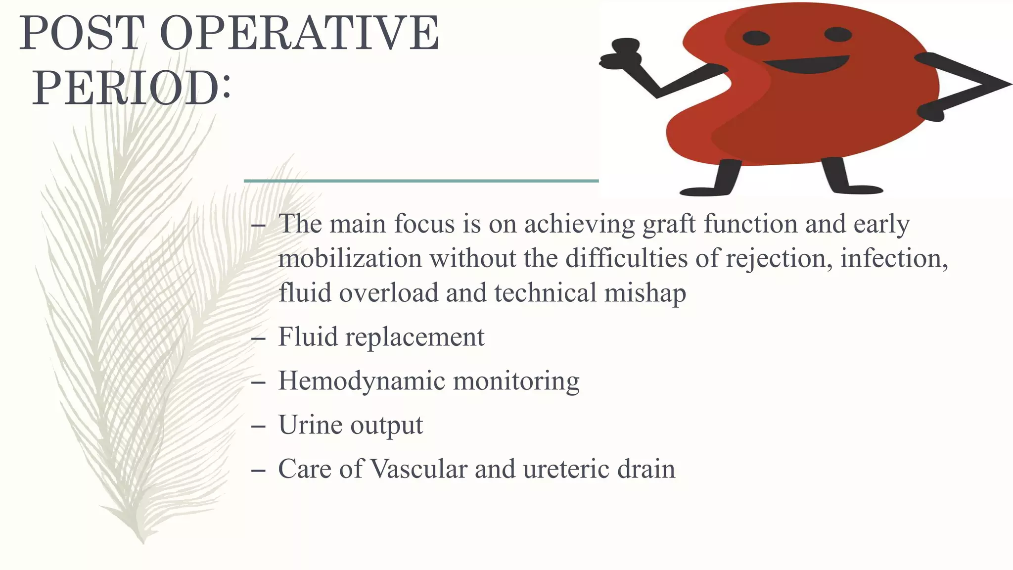 Pre and post operative in renal tranplant | PPTX