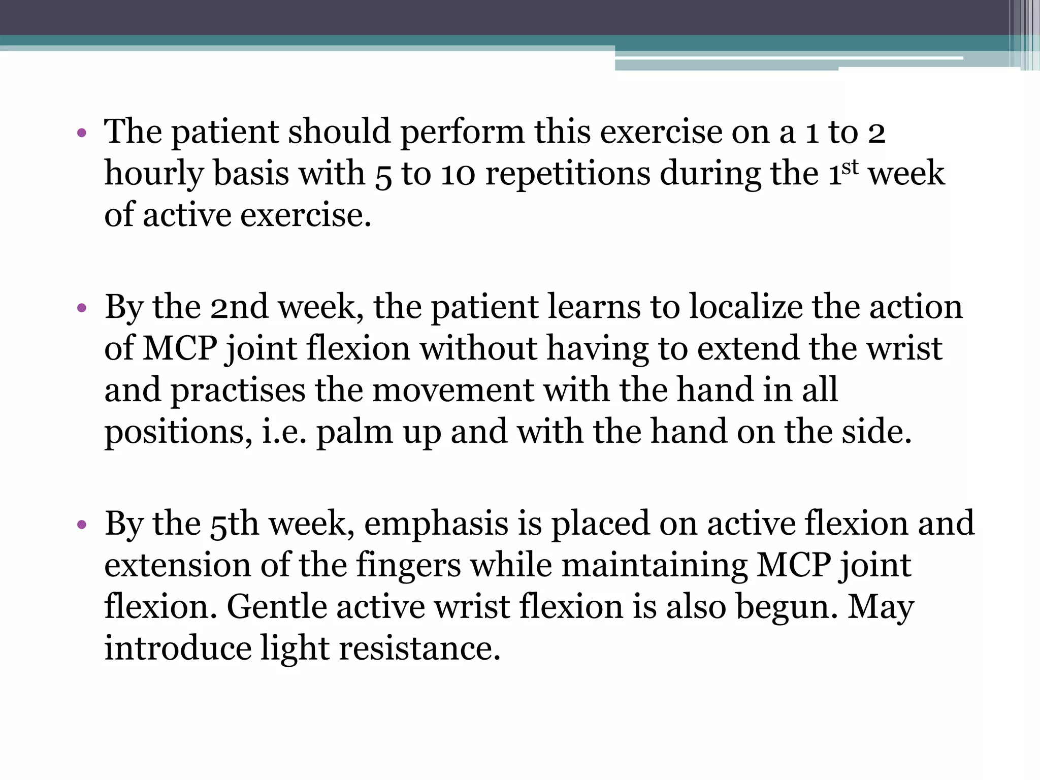 Pre and post operative management in tendon transfer | PPTX