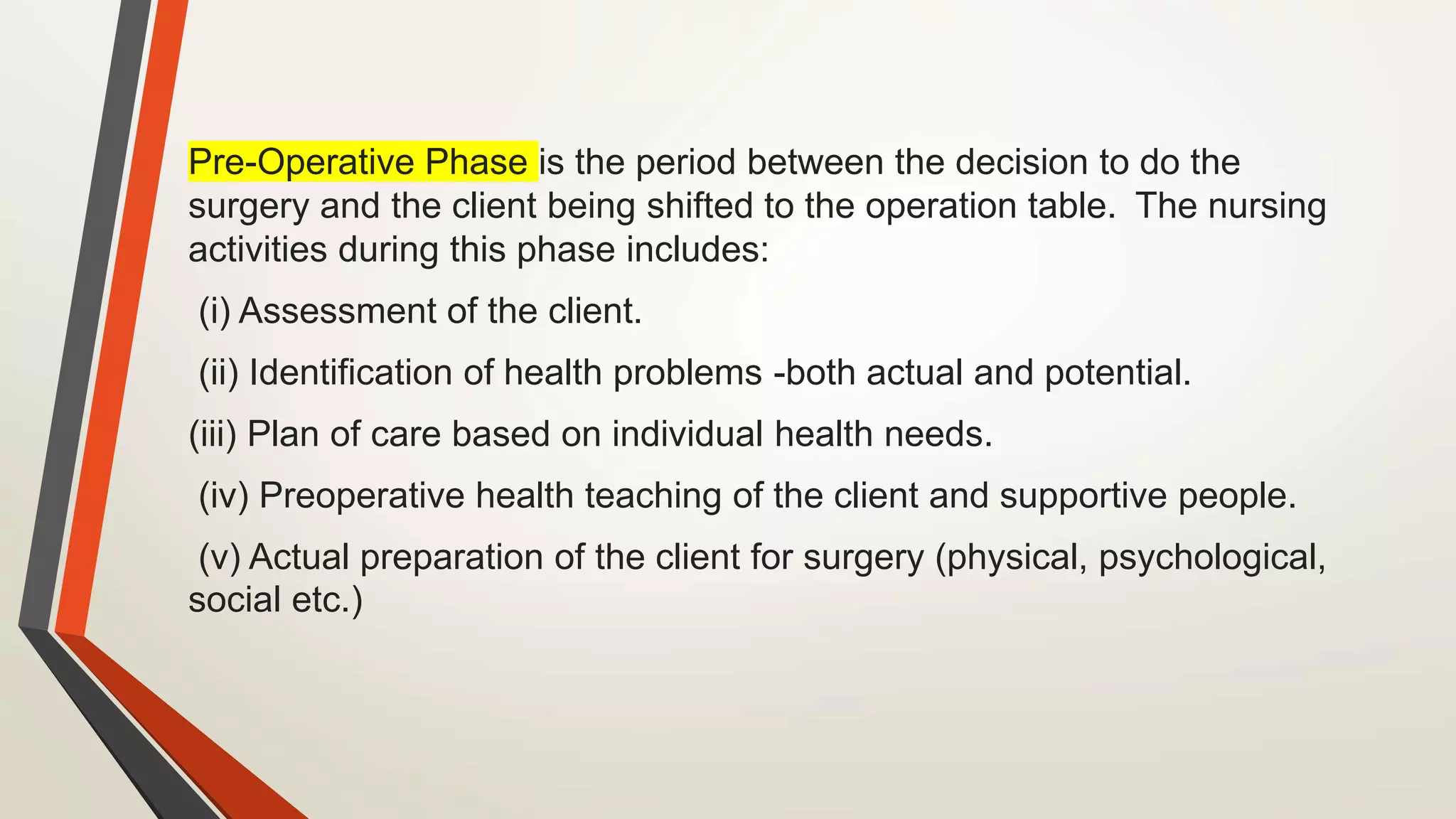 PRE AND POST –OPERATIVE NURSING CARE.pptx