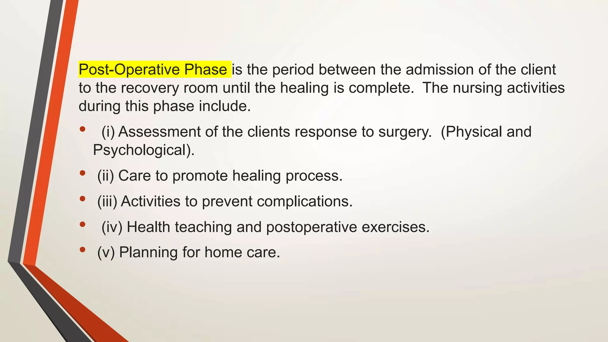 PRE AND POST –OPERATIVE NURSING CARE.pptx