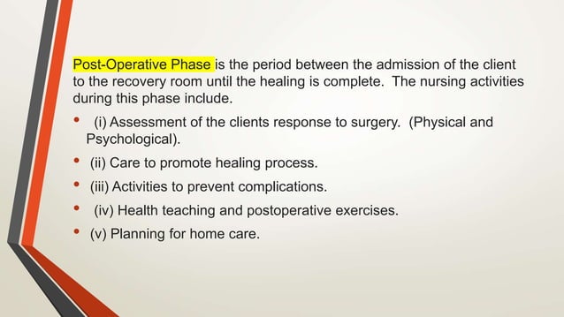 PRE AND POST –OPERATIVE NURSING CARE.pptx