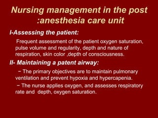 Pre and post operative nursing management ksu | PPT