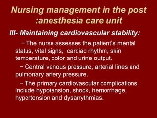 Pre and post operative nursing management ksu | PPT