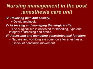 Pre and post operative nursing management ksu | PPT