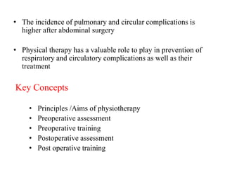 Pre and post operative Physiotherapay | PPTX