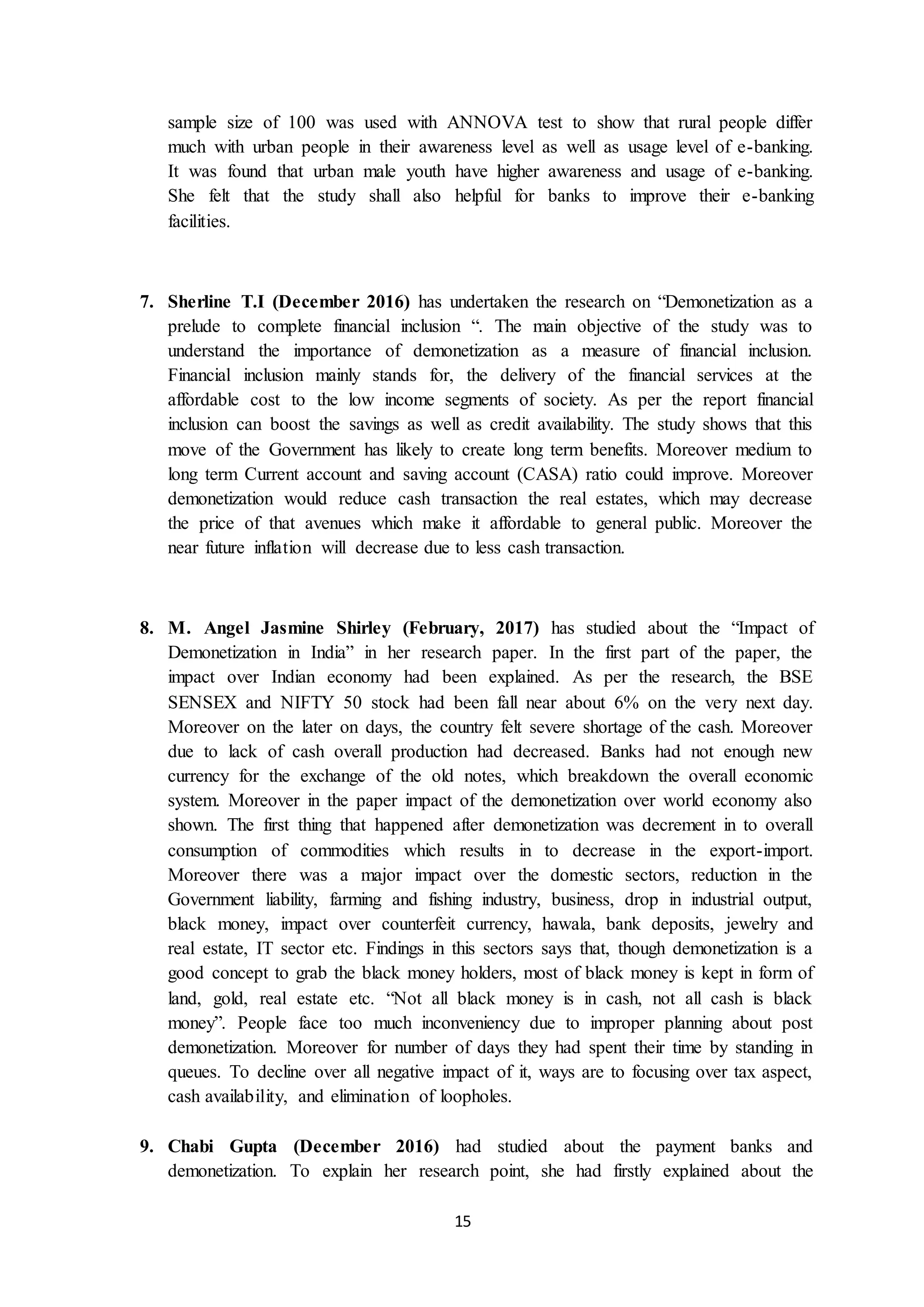 Pre and post study of demonetisation | DOCX