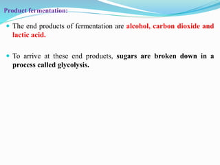 Pre fermentation and product fermentation | PPT
