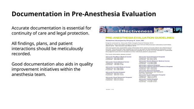 Pre Anesthesia Evaluation in a patient who will undergo anesthesia. | PPT
