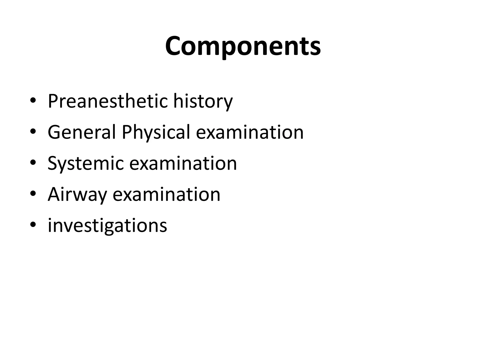 Preanesthesia evaluation (pac) | PPTX