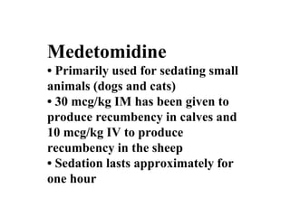 Pre-anesthetic agent used in animals | PPTX