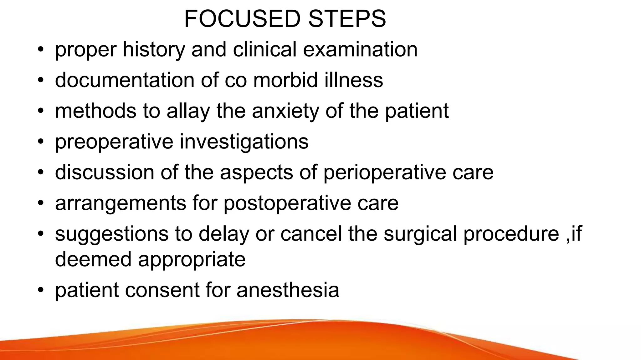 Pre anesthetic evaluation | PPTX