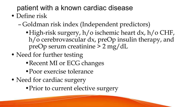 Pre anesthetic evaluation | PPTX | Heart and Cardiovascular Diseases ...