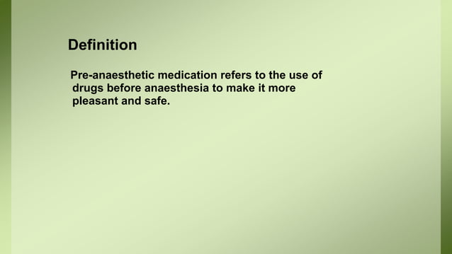 Pre anesthetic medications by Meghana C | PPTX | Digestive Disorders ...