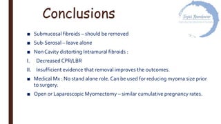 Pre-ART Management of Fibroids | PPTX