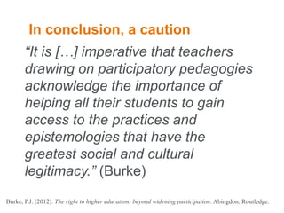 Academic libraries and working class experiences of higher education | PPT