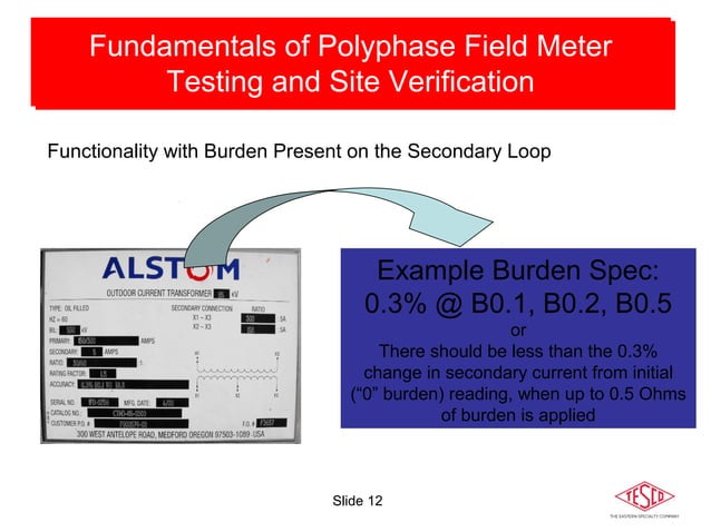 Transformer Rated Metering Site Verification | PPT