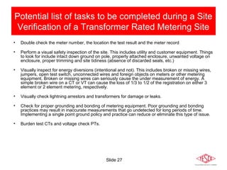 Transformer Rated Metering Site Verification | PPT