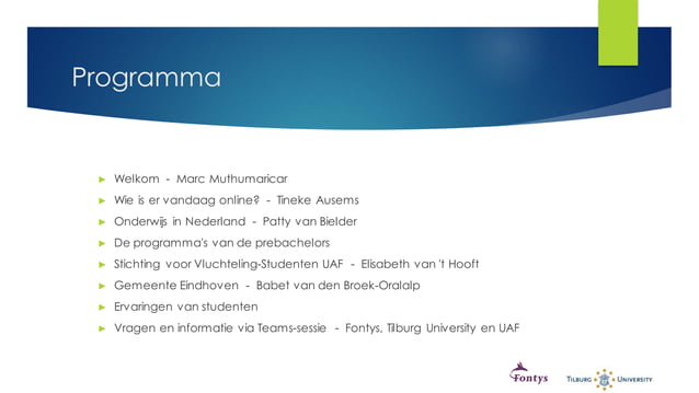 Presentatie prebachelors Fontys en Tilburg University 040321 | PPT