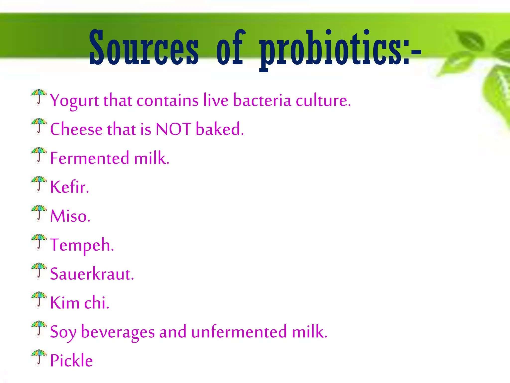 Prebiotic and probiotic. | PPTX