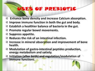Prebiotic and probiotic. | PPTX