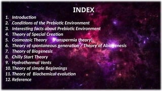PREBIOTIC ENVIRONMENT- Phytogeography and Evolution | PPTX