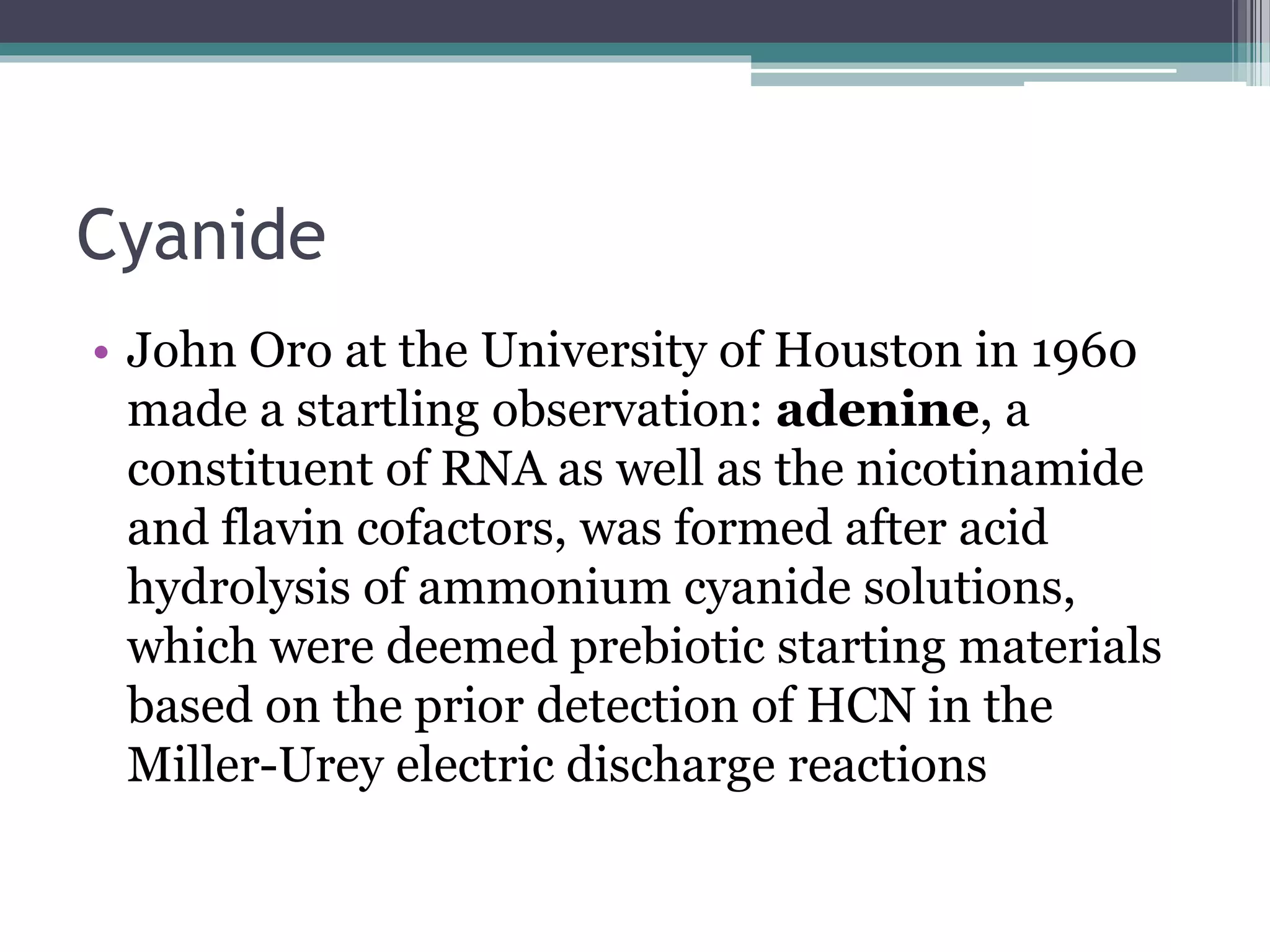 Prebiotic evolution | PPTX