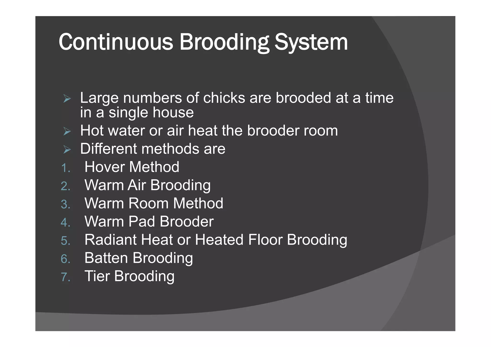 Pre –brooding, brooding and rearing management of chicks | PDF