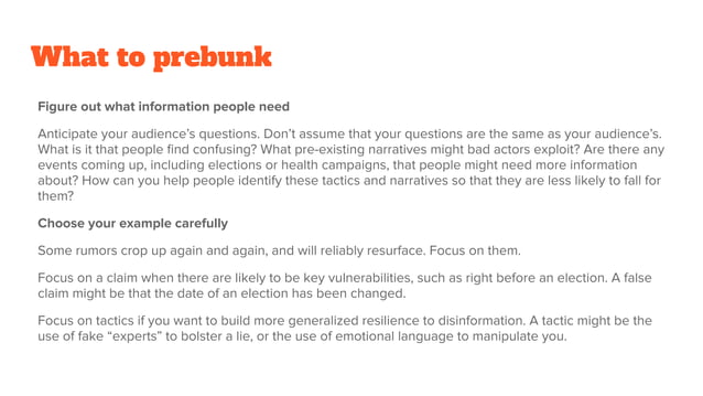 Prebunking and Debunking in Fact-checking | PPT