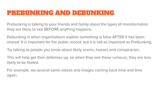 Prebunking and Debunking in Fact-checking | PPT