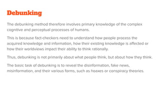 Prebunking and Debunking in Fact-checking | PPT