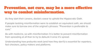 Prebunking and Debunking in Fact-checking | PPT