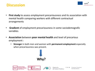 Changing the way we understand precarious employment: precarization of ...