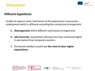Changing the way we understand precarious employment: precarization of ...
