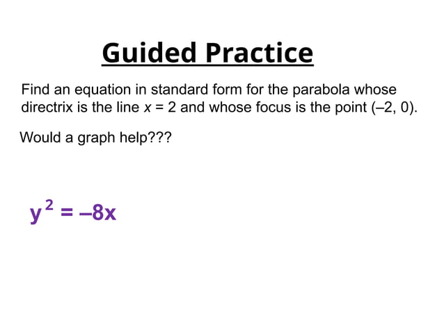 PreCal-W7-L3-Parabola 1 EQUATION SHH Curriculum | PPTX | Physics | Science