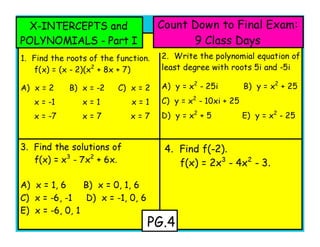 Pre calc final exam review | PPT