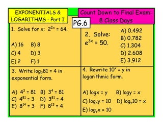 Pre calc final exam review | PPT