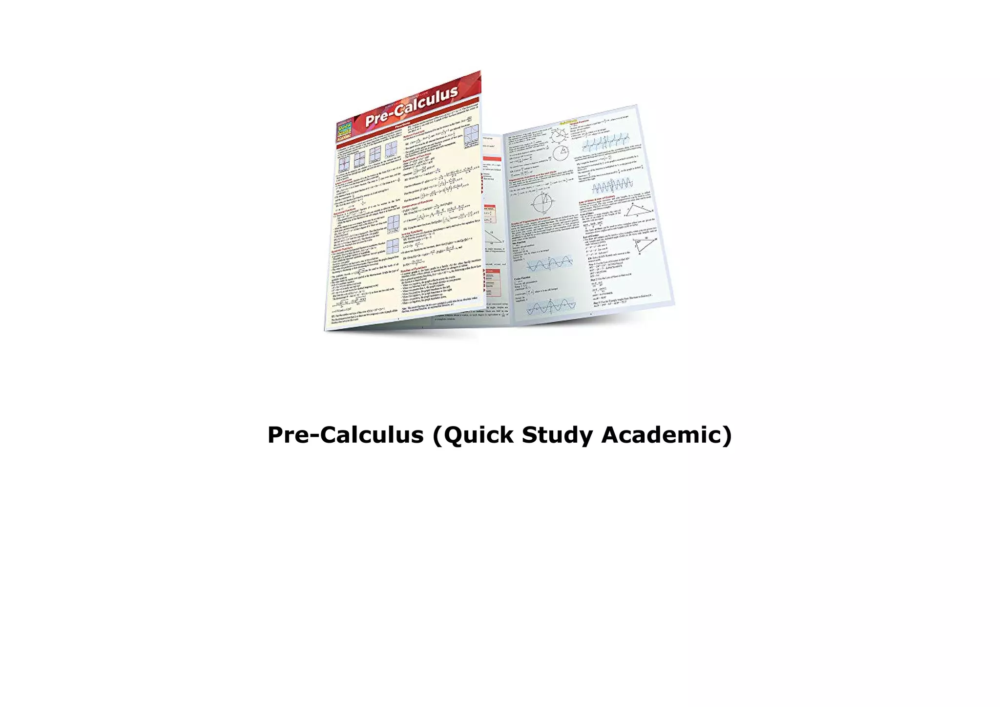 Pre-Calculus (Quick Study Academic) | PDF