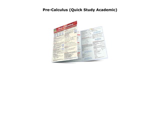 Pre-Calculus (Quick Study Academic) | PDF