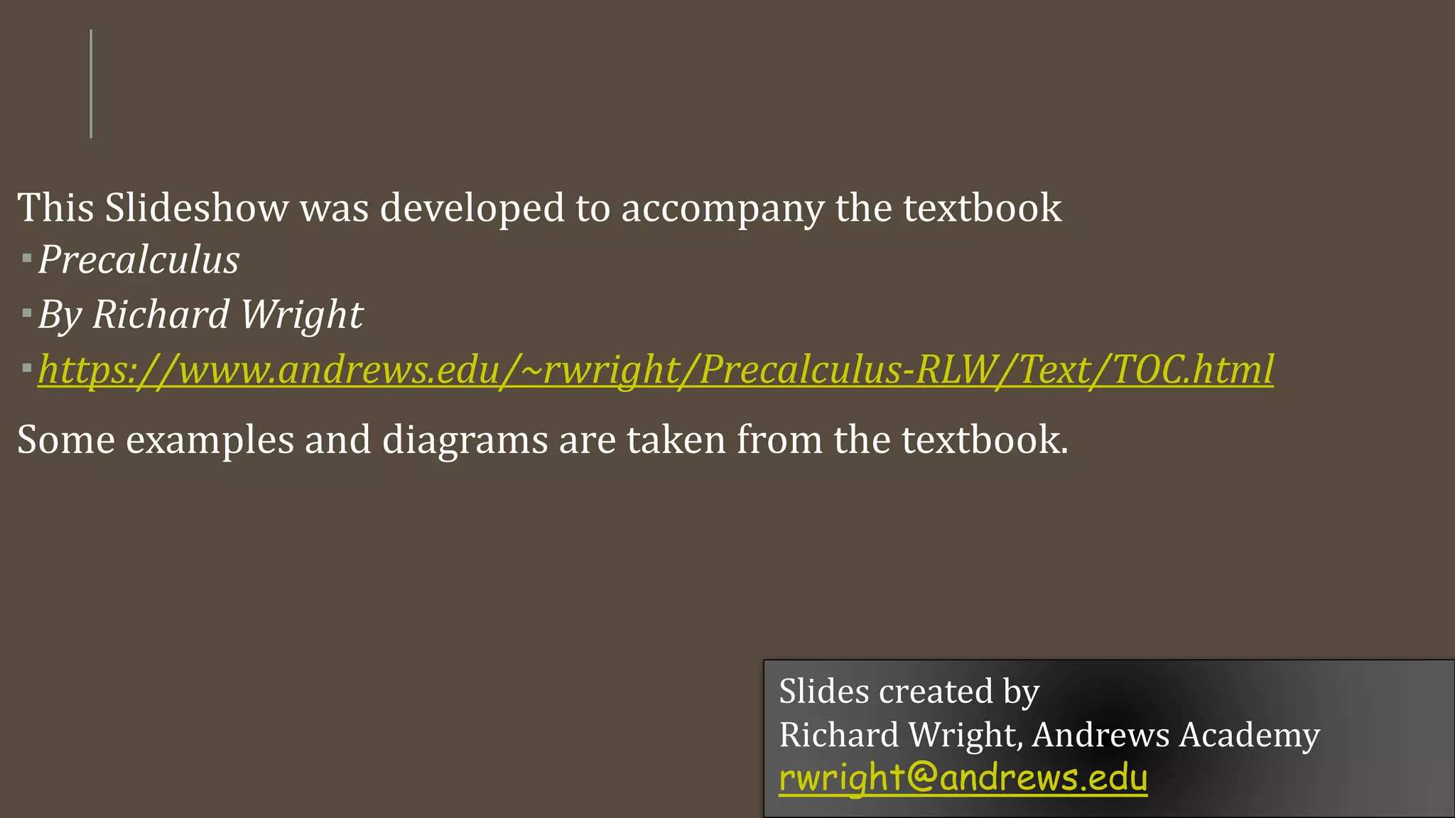 Precalculus 09 Matrices Pptx
