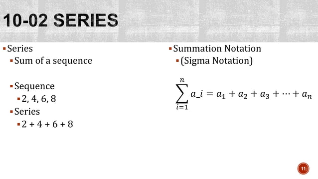 Precalculus 10 Sequences and Series.pptx | Physics | Science
