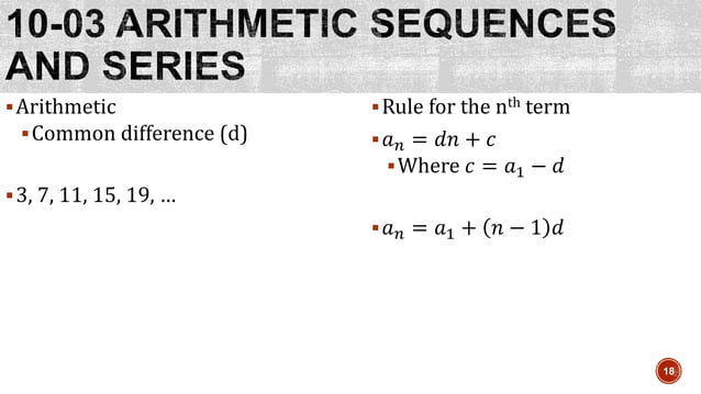 Precalculus 10 Sequences and Series.pptx | Physics | Science